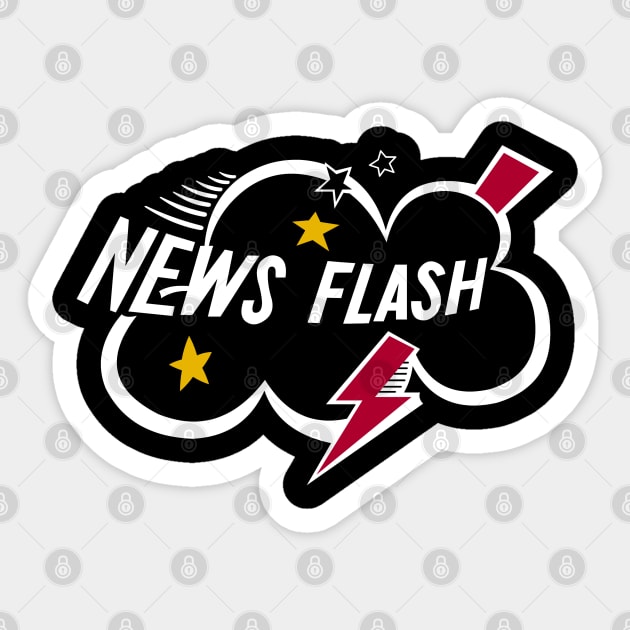 News Flash Cloud Logo - Pbs - Sticker | TeePublic